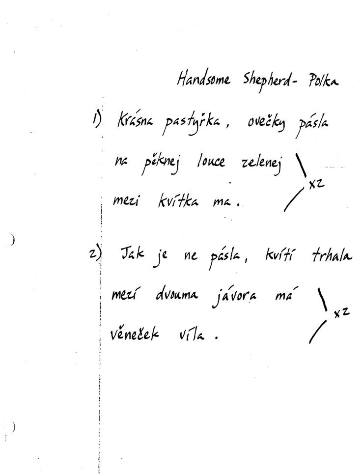 Czech Melody Masters - Czech Lyrics