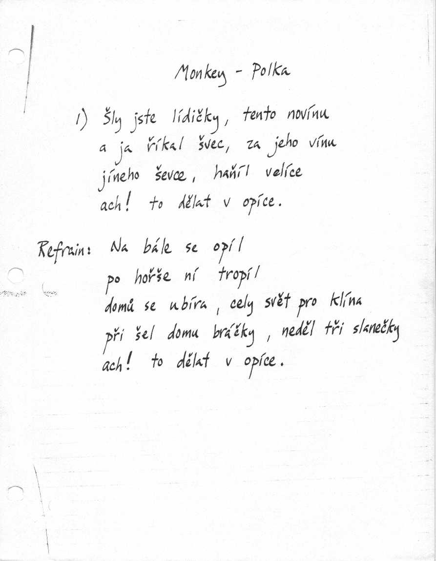 Czech Melody Masters - Czech Lyrics